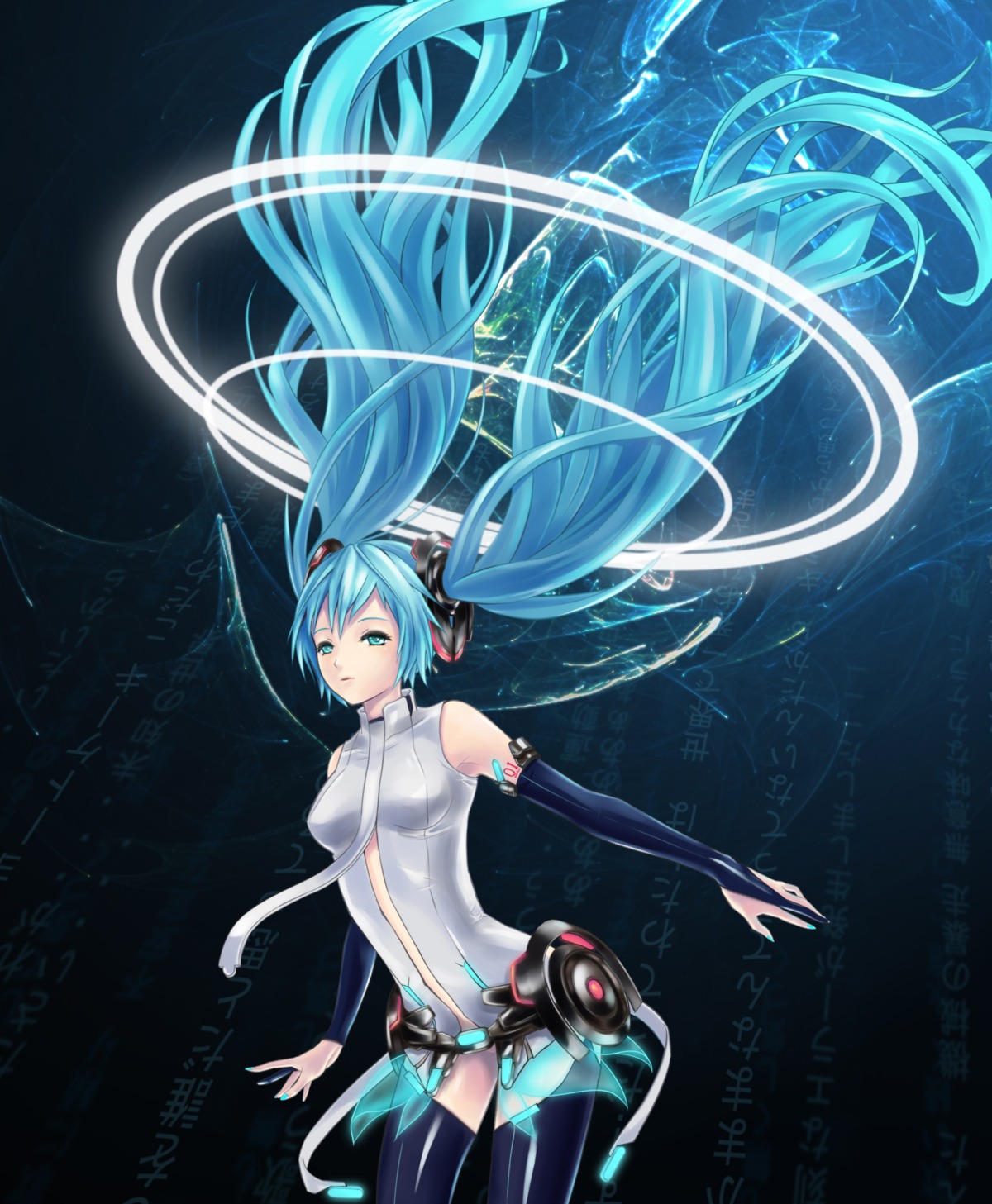 rakuhei vocaloid vocaloid append hatsune miku miku append | #141370 | yande.re